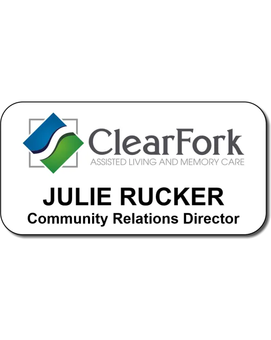 Clear Fork Nametags with Title