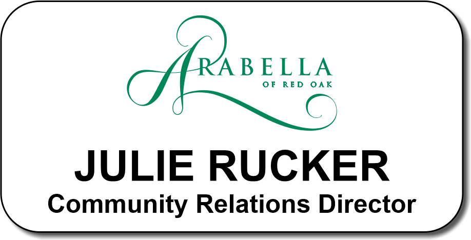 Arabella of Red Oak Nametags with Title